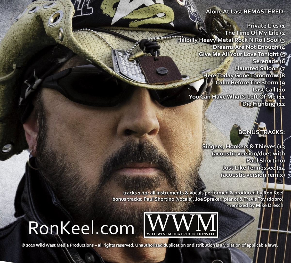 ALONE AT LAST - DELUXE EDITION signed CD – Ron Keel Online Store